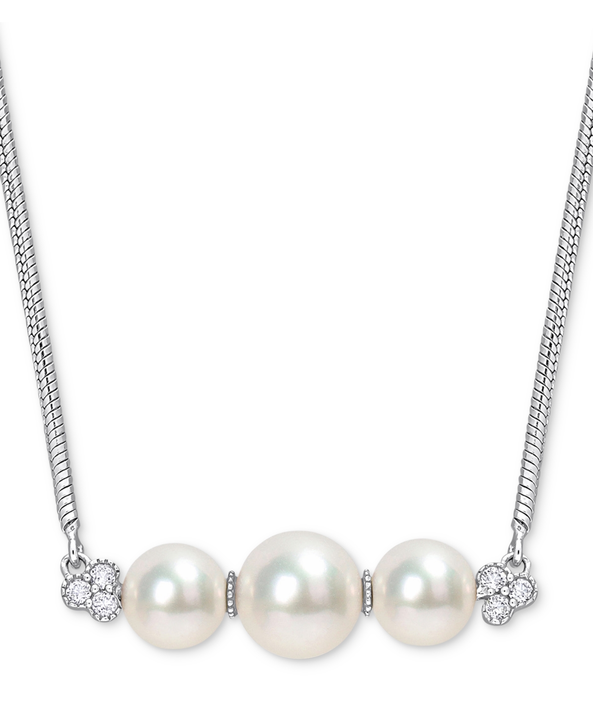 Click here for Cultured Freshwater Pearl (6 & 7-1/2mm) & White To... prices