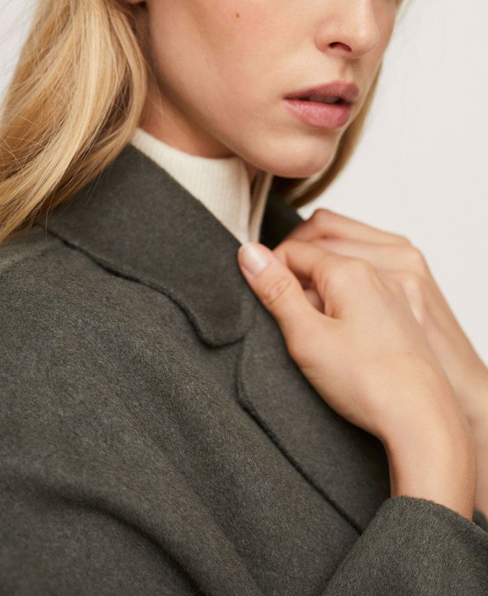 MANGO Women's Double-Breasted Wool Coat & Reviews - Coats & Jackets ...