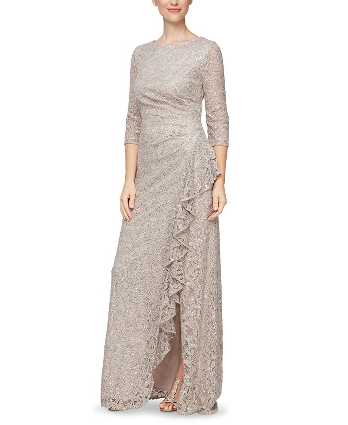 Alex Evenings Embellished A-Line Dress - Macy's