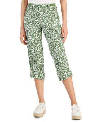 Style & Co Women's Printed Bungee Capri Pants, Created for Macy's - Macy's