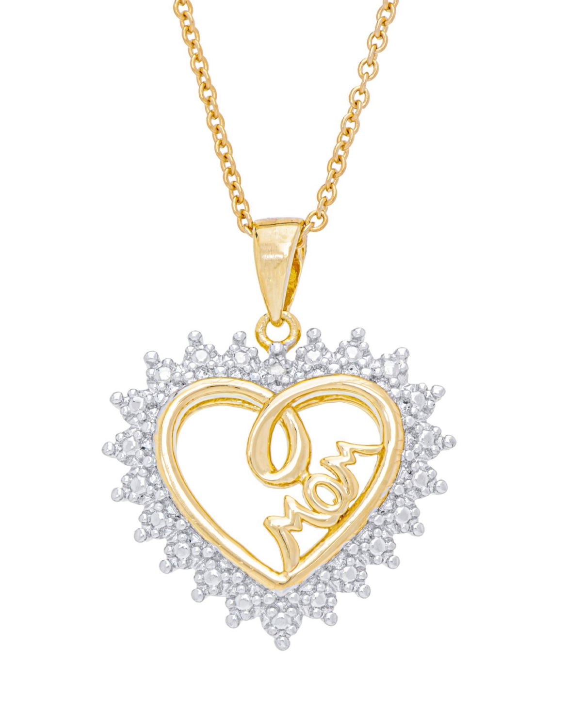Click here for Macys Womens Diamond Accent Mom Heart Pendant Neck... prices