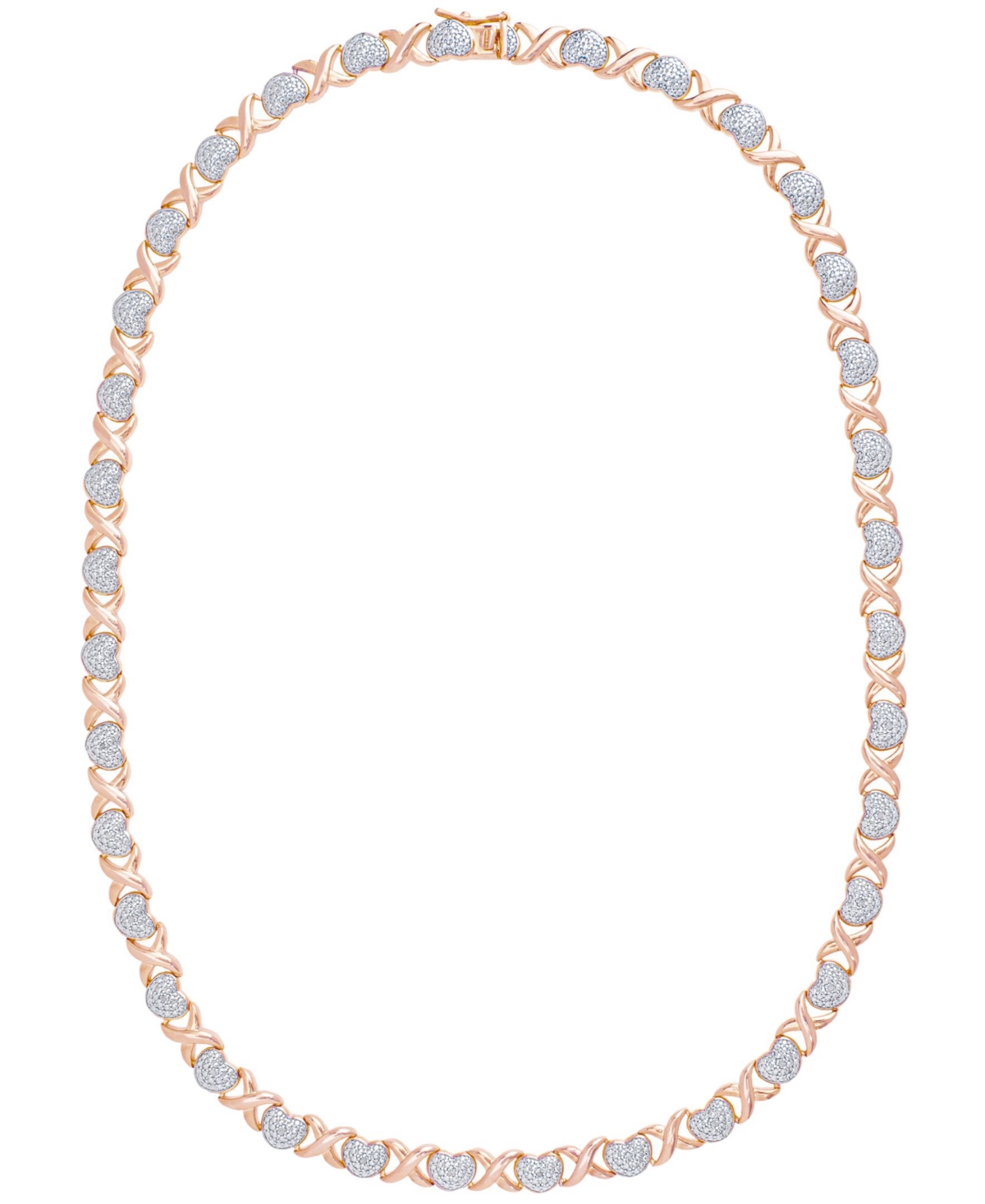 Click here for Macys Womens Diamond Accent Heart Necklace - Rose-... prices