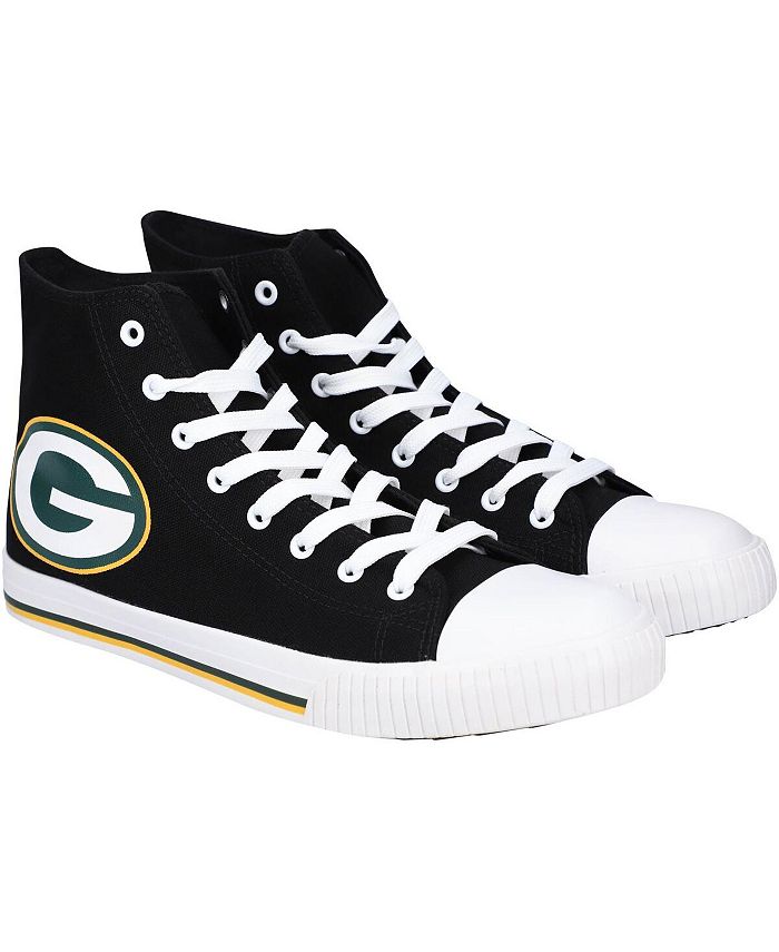 FOCO Men's Green Bay Packers Big Logo High Top Canvas Shoes - Macy's