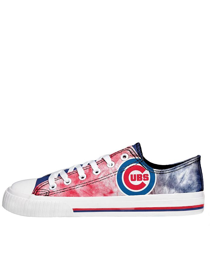 FOCO Women's Chicago Cubs Big Logo Tie-Dye Canvas Sneakers - Macy's