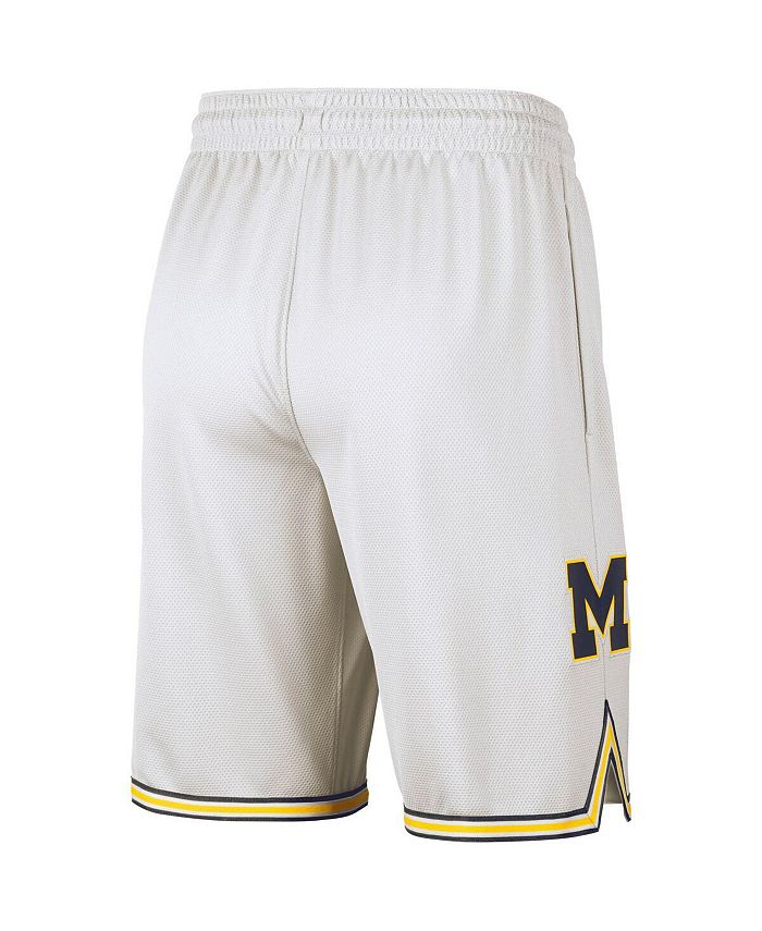 Jordan Men's White Michigan Wolverines Replica Team Basketball Shorts ...