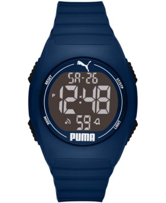 Puma Women's Puma 4 Digital Blue Polyurethane Strap Watch 44mm - Macy's