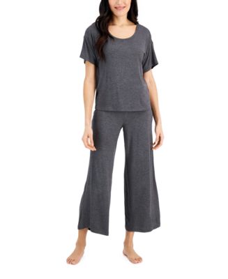 INC International Concepts Off-The-Shoulder Sleep Top & Wide-Leg Sleep ...