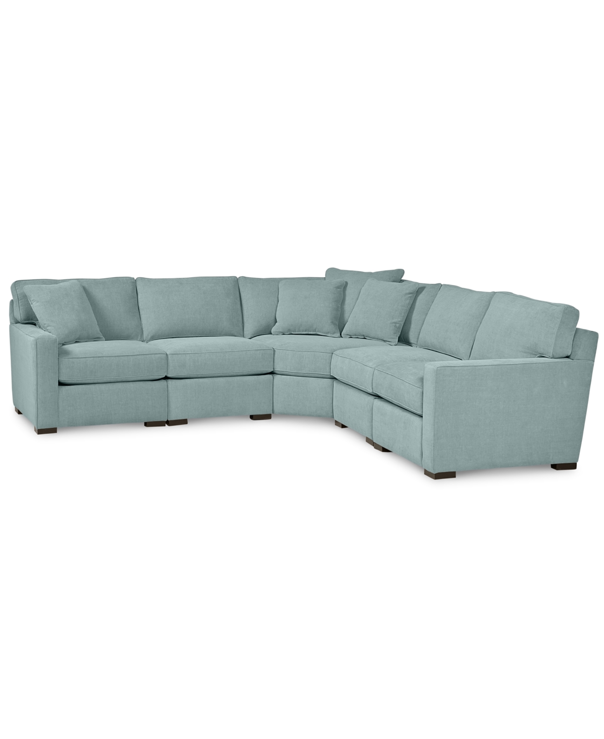 Radley Fabric 5-Piece Sectional Sofa  Created for Macys - Heavenly Robinsegg Blue