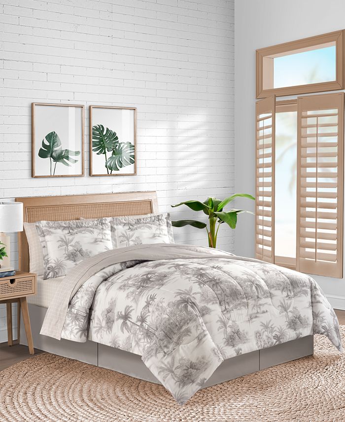 Sunham Sunwashed Palm Sand 8 Pc. Comforter Sets - Macy's