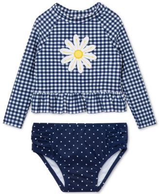 Little Me Baby Girls 2-Pc. Daisy Rash Guard - Macy's
