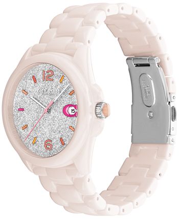 COACH Women's Greyson Soft Pink Ceramic Bracelet Watch 36mm - Macy's