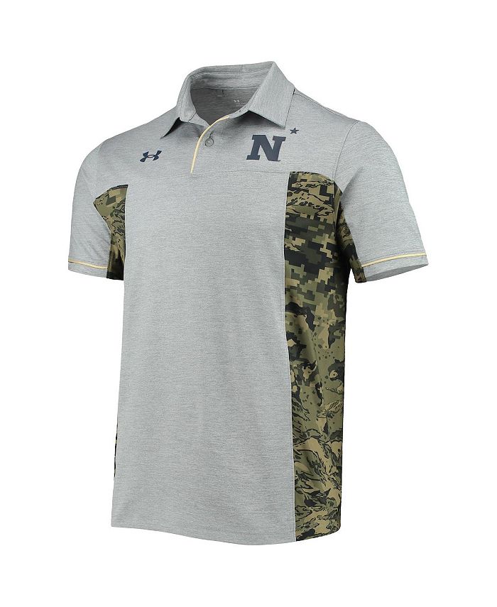 Under Armour Men's Heathered Gray Navy Midshipmen Freedom Performance ...