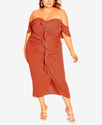 City Chic Trendy Plus Size Va Va Voom Dress - Macy's