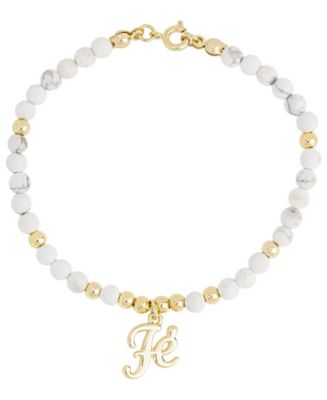 14K Gold Plated Fe Faith Bead Bracelet - Macy's