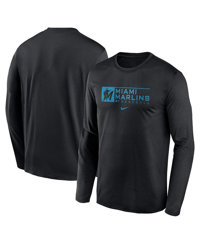 Nike Men's Black Miami Marlins Authentic Collection Performance Long ...
