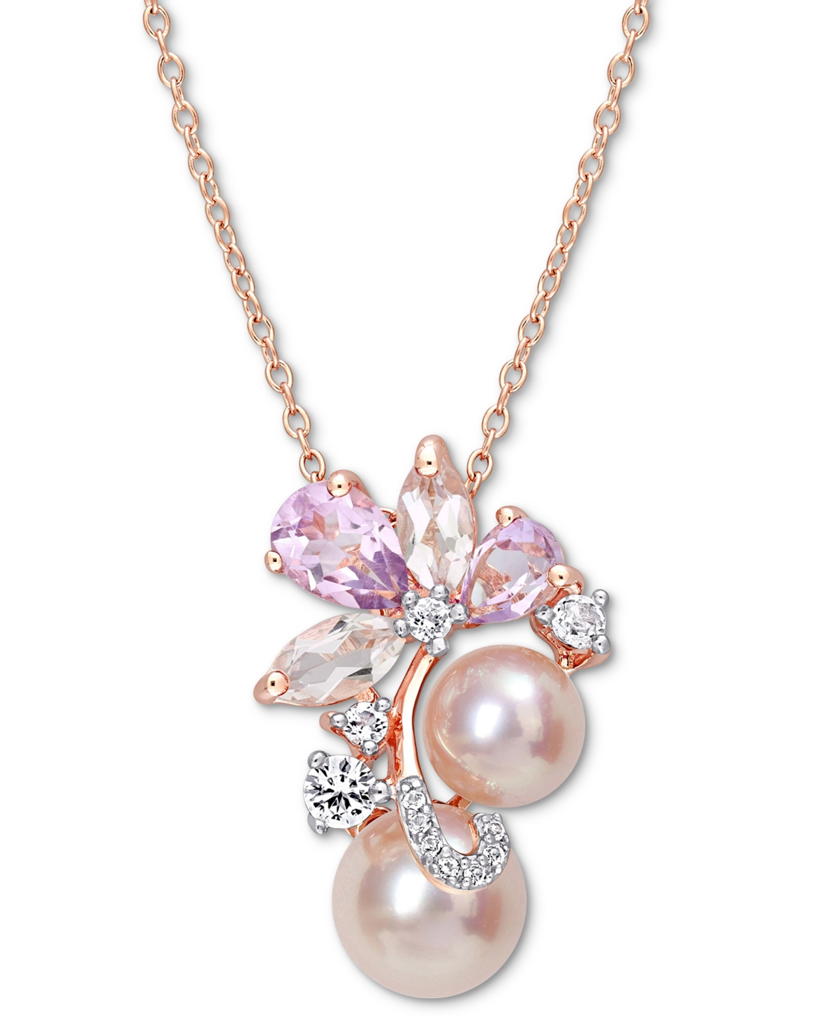 Click here for Pink Cultured Freshwater Pearl (7 & 8-1/2mm) & Mul... prices