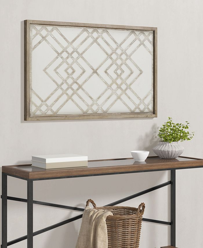 Madison Park Exton Geo Carved Wood Panel Wall Decor - Macy's