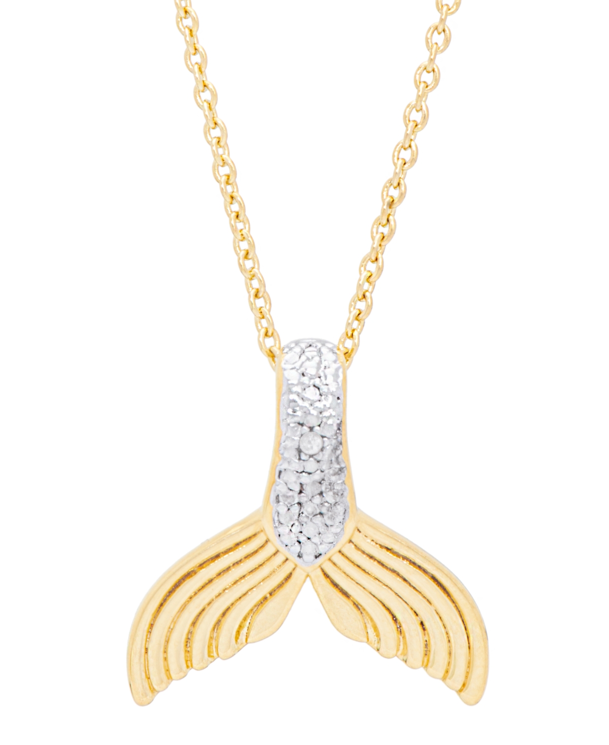 Click here for Diamond Accent Mermaid Tail Pendant 18 Necklace in... prices