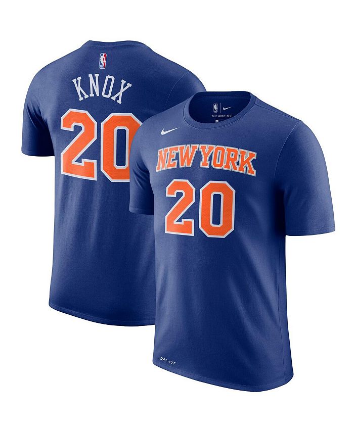 Nike Men's Kevin Knox Blue New York Knicks Player Name and Number ...