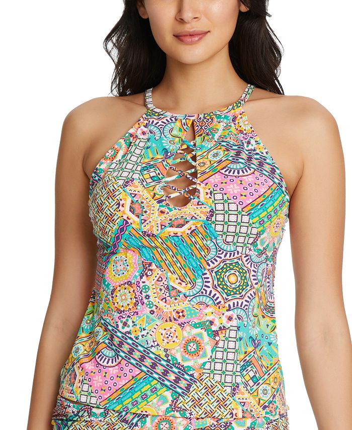 Bleu by Rod Beattie Seriously Sunny High-Neck Tankini Top - Macy's