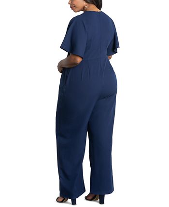 Kiyonna Women's Plus size Charisma Crepe Jumpsuit - Macy's