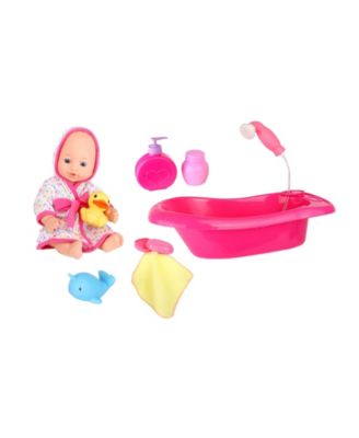 Dream Collection 12" Toy Baby Bath Time Play Set in Gift Box, 7 Piece ...