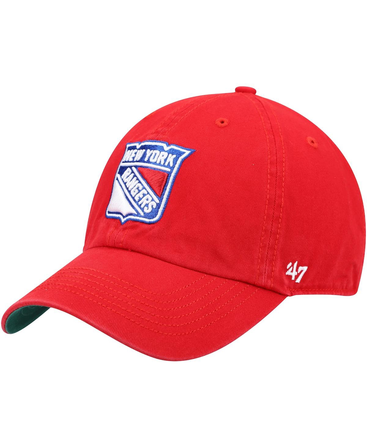 47 Brand Men's '47 Red New York Rangers Franchise Logo Fitted Hat ...