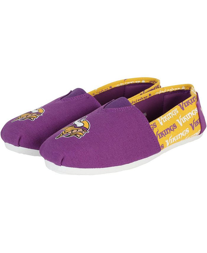 FOCO Women's Minnesota Vikings Side Wordmark Canvas Shoes - Macy's