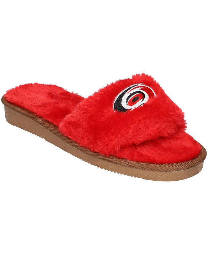 FOCO Women's Carolina Hurricanes Faux Fur Slide Slippers - Macy's