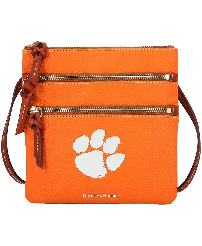 Dooney & Bourke Women's Clemson Tigers Pebble Triple-Zip Core Crossbody ...