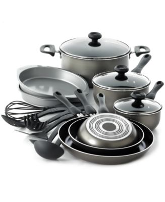 Farberware Nonstick Dishwasher Safe 17-Pc. Cookware Set - Macy's