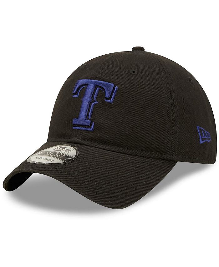 New Era Men's Black Texas Rangers Logo Core Classic 9Twenty Adjustable ...