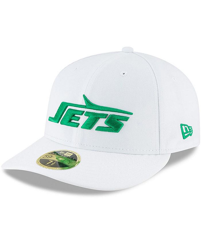 New Era Men's White New York Jets Throwback Logo Omaha Low Profile ...