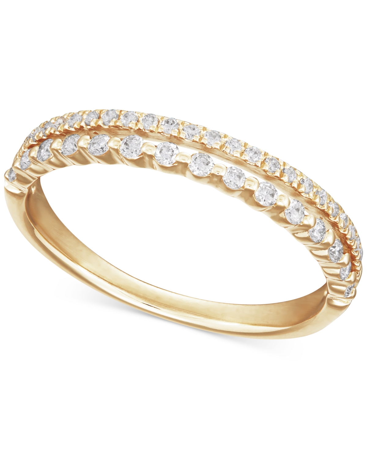 Click here for Diamond Split Shank Band (1/4 ct. t.w.) in 14k Whi... prices