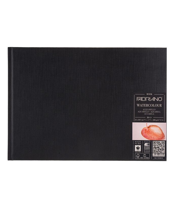 Fabriano Watercolor Book, 90 lbs Per 200 Gsm, 30 Sheets, 12" x 9" - Macy's