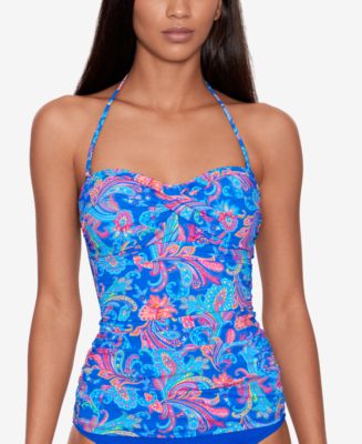 Lauren Ralph Lauren Women's Printed Twist-Front Tankini Top - Macy's