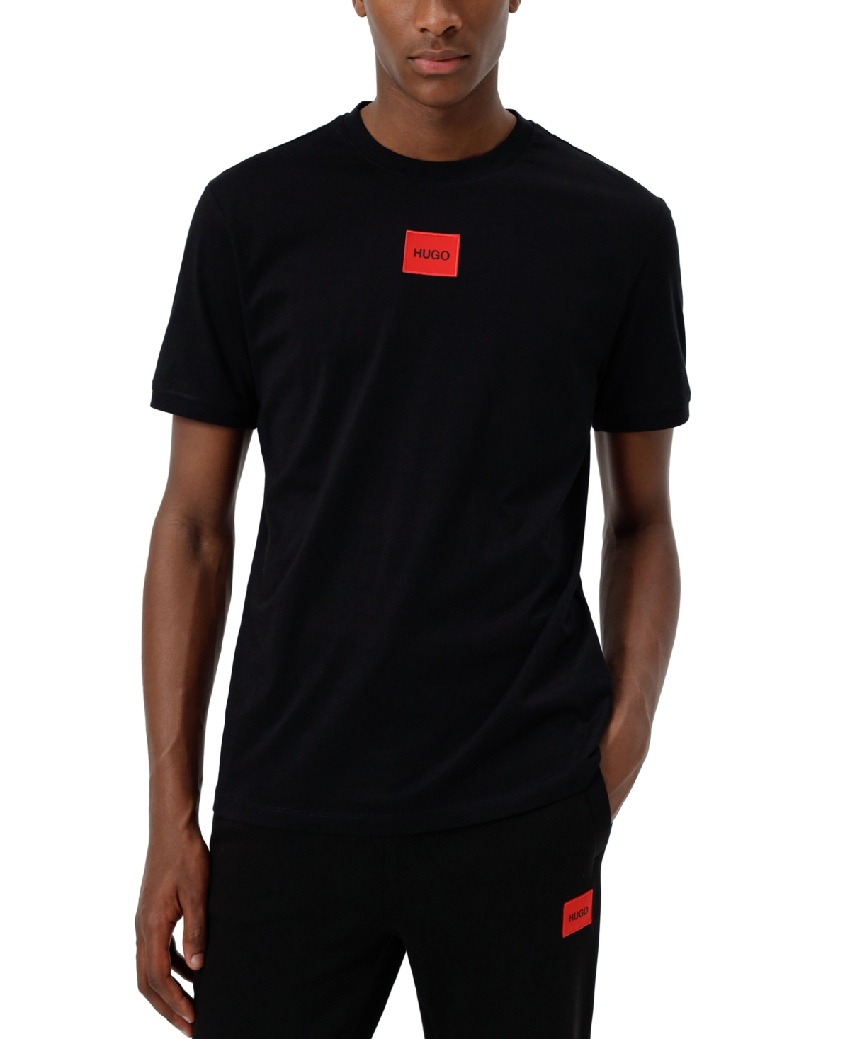 Click here for Hugo by Hugo Boss Mens Logo Patch T-Shirt - Black prices