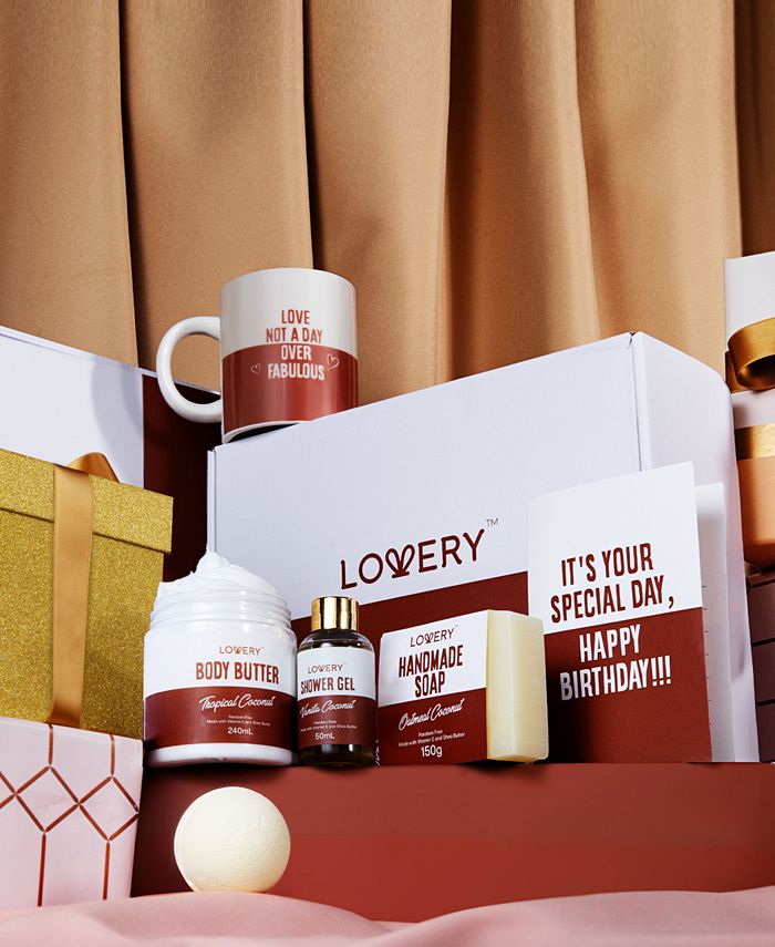 Lovery Birthday Gifts, Birthday Spa Gift Box, Coconut Bath and Body ...