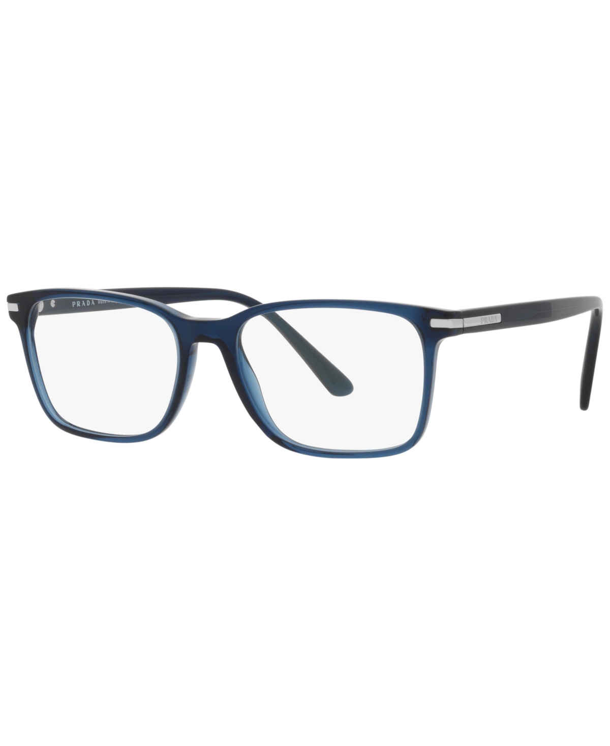 Click here for Prada PR14WV Mens Rectangle Eyeglasses - Blue Crys... prices