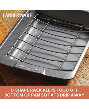 Farberware Bakeware Nonstick Roaster with U-Rack - Macy's