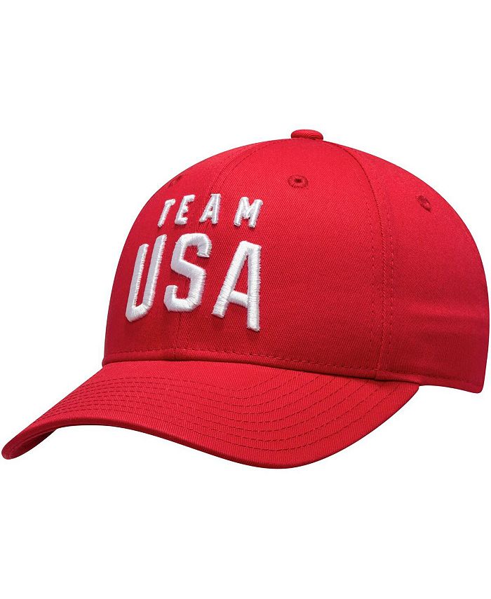 Outerstuff Men's Red Team USA New Logo Solid Structured Adjustable Hat ...