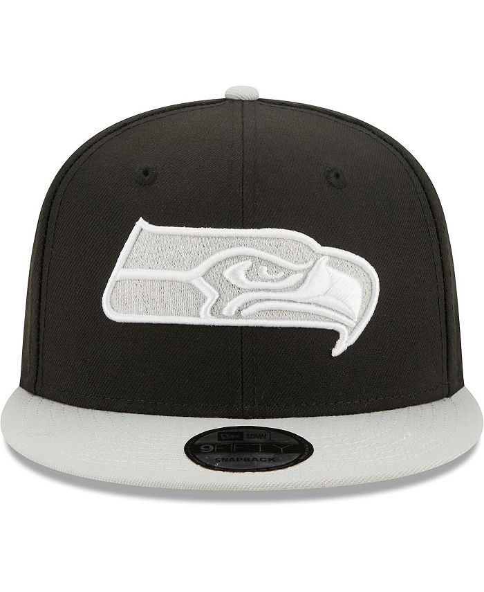 New Era Men's Black, Gray Seattle Seahawks Two-Tone Color Pack 9Fifty ...