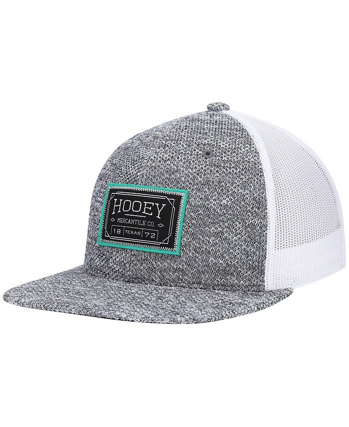 Hooey Men's Heathered Gray, White Doc Trucker Snapback Hat - Macy's