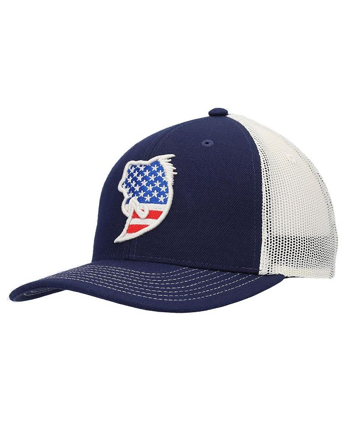 Local Crowns Men's Navy USA Fish Collection Bass Trucker Snapback Hat ...