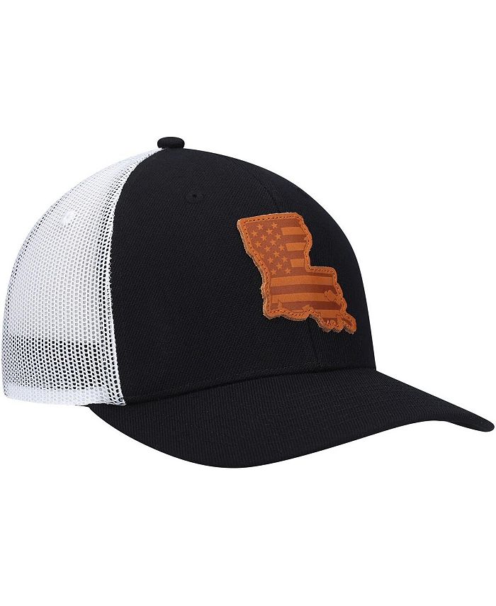 Local Crowns Men's Black, White Louisiana State Patch Trucker Snapback ...