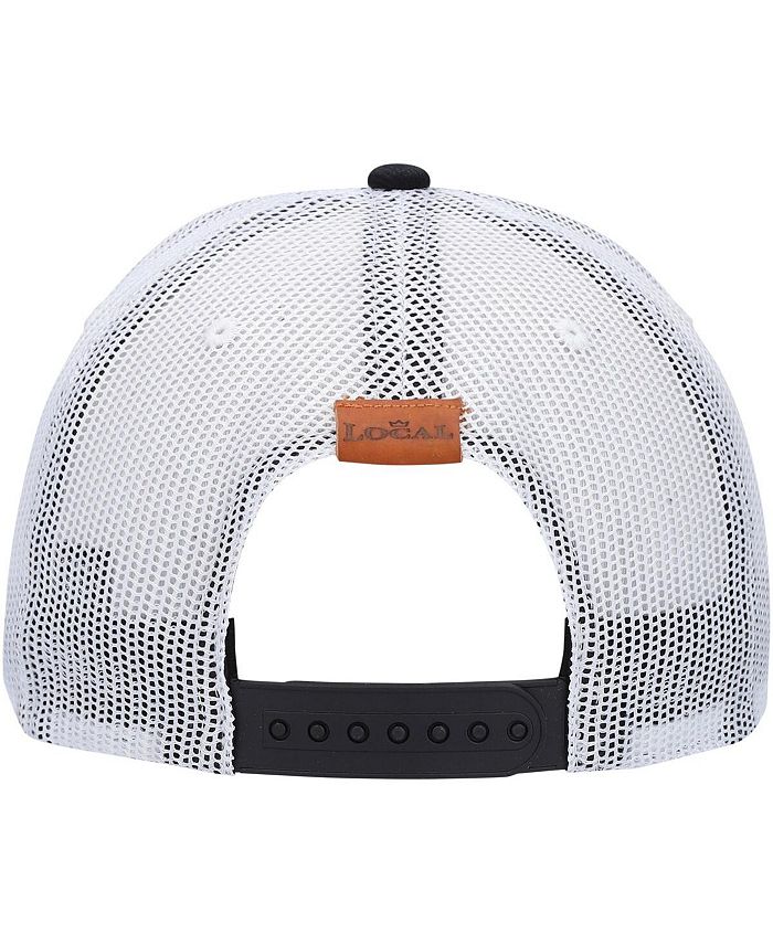 Local Crowns Men's Black Utah Leather State Applique Trucker Snapback ...