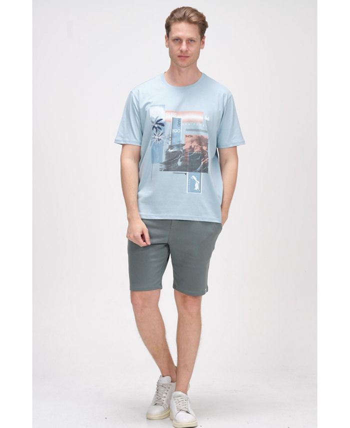 RON TOMSON Men's Modern Print Fitted Palms T-shirt - Macy's