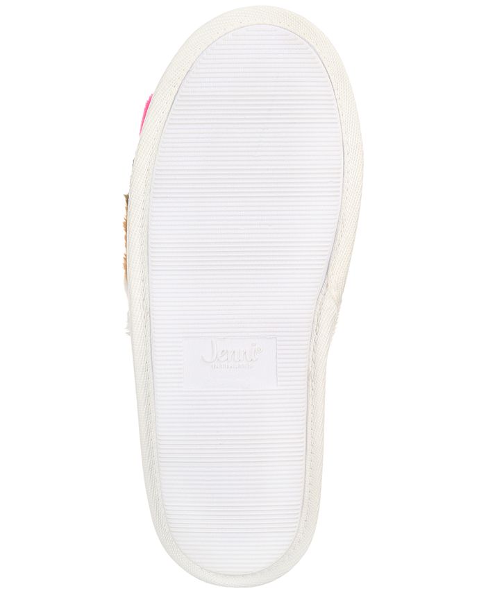 Jenni Women's Striped Faux Fur Slides, Created for Macy's & Reviews ...