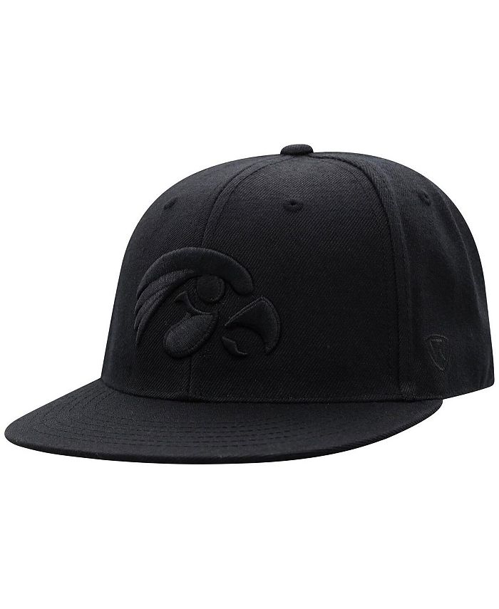 Top of the World Men's Iowa Hawkeyes Black On Black Fitted Hat - Macy's