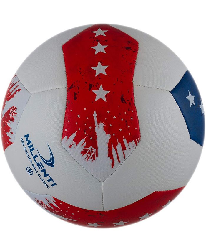 MILLENTI US Soccer Ball Official Size 5 - American Flag Stars and ...